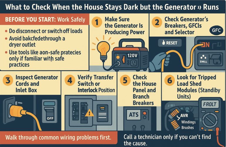 Generator Runs but No Power to the House? 7 Things to Check Before ...