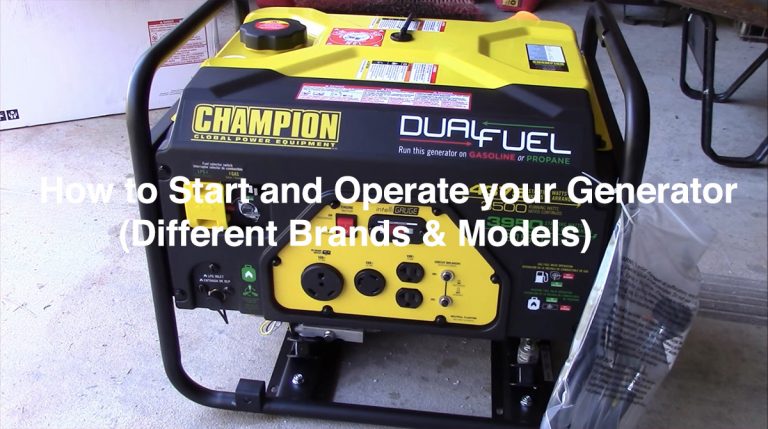 How to Start and Operate your Generator (Different Brands & Models ...